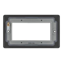 LAP 4-Module Modular Faceplate Matt Black - Screwfix