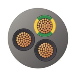 Time 3-Core YY Grey 1.5mm² Unscreened Control Cable 1m Coil - Screwfix