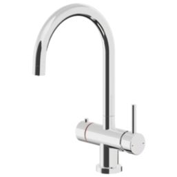 Swirl 3-in-1 Instant Boiling Water Tap Chrome - Screwfix