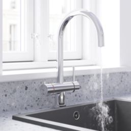 Swirl 3-in-1 Instant Boiling Water Tap Chrome - Screwfix