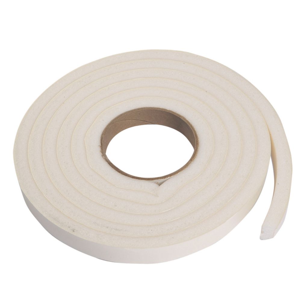 Stormguard Jumbo Rubber Foam Weatherstrip White 3m - Screwfix