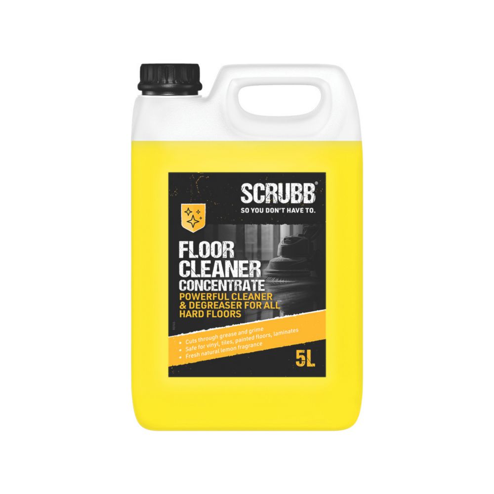 Scrubb Powerful Hard Floor Cleaner Concentrate 5Ltr - Screwfix