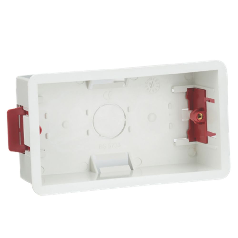 Knightsbridge 2-Gang Dry Lining Box 47mm 10 Pack - Screwfix
