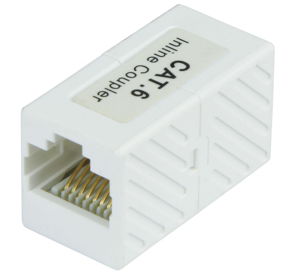 Philex Cat 6 RJ45 UTP Coupler - Screwfix
