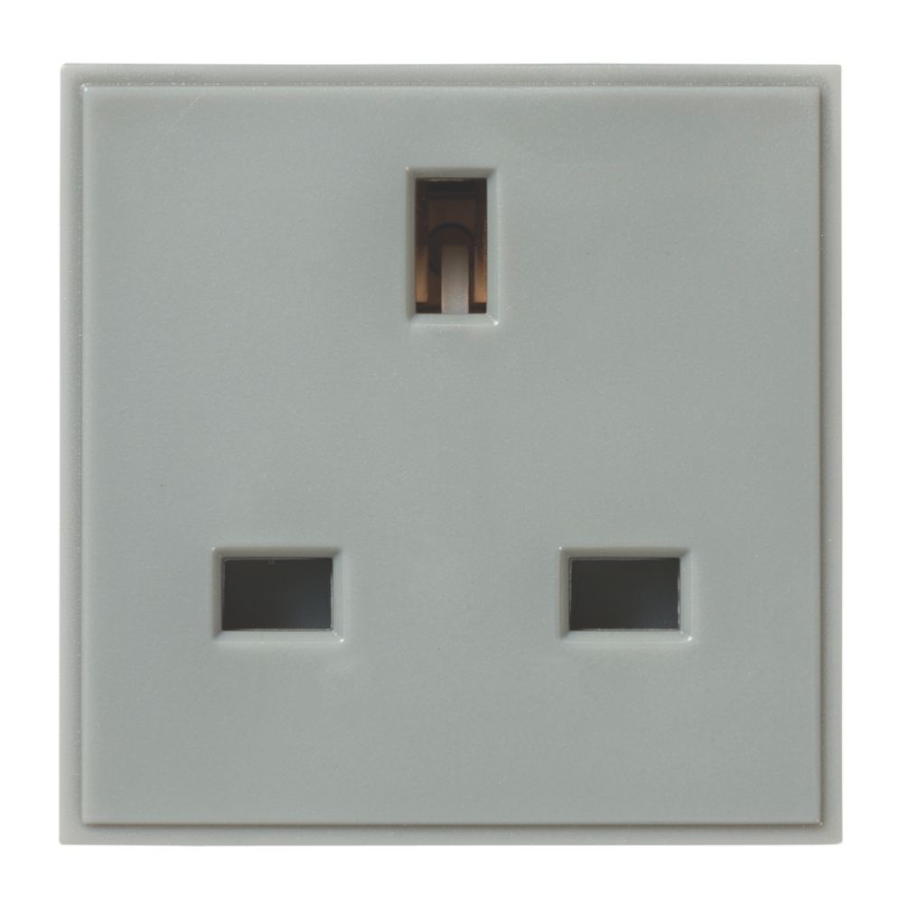 Knightsbridge 13A Unswitched Modular Socket Grey - Screwfix