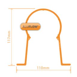 Aluflow Round Aluminium Downpipe Bracket White 68mm - Screwfix