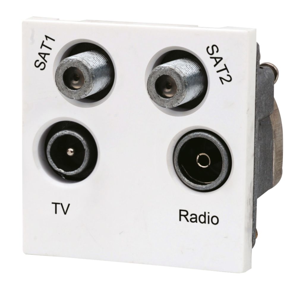 Modular Multimedia Socket Modules | Grid & Modular Wiring | Screwfix.com