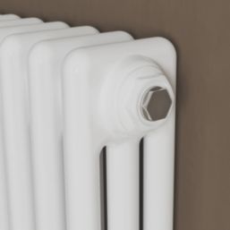 Azur 1800mm x 470mm 5683BTU White Vertical 3 Column Radiator - Screwfix