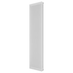 Azur 1800mm x 470mm 5683BTU White Vertical 3 Column Radiator - Screwfix