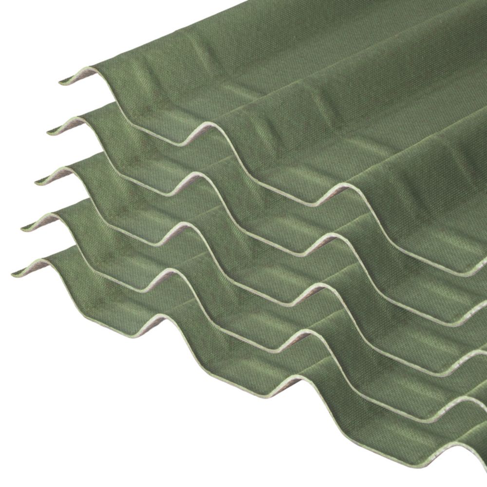 Onduline Easyfix Corrugated Bitumen Roofing Sheets Green 2000mm x 2.6mm ...