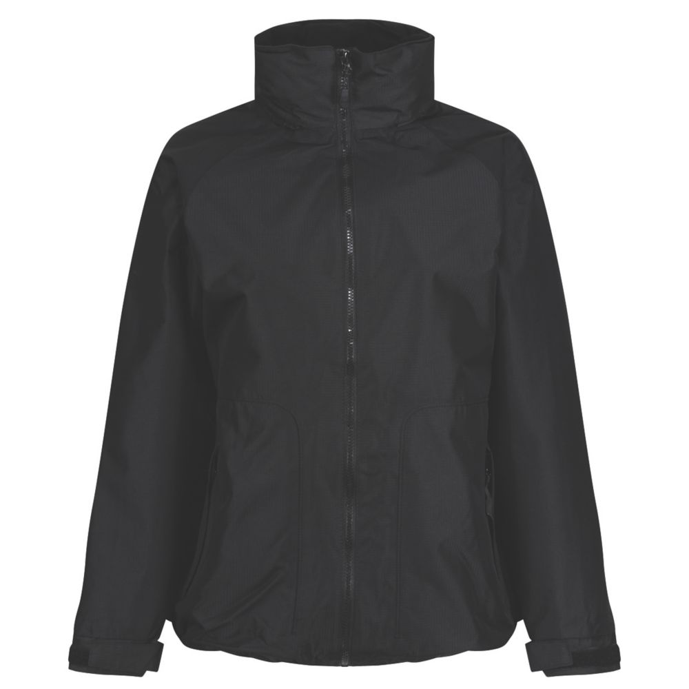 Regatta Hudson Womens Fleece-Lined Waterproof Jacket Black Size 8 ...