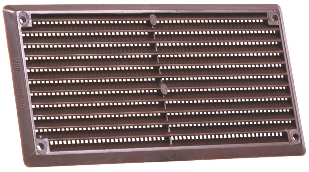 Map Vent Fixed Louvre Vent with Flyscreen Brown 152 x 76mm | Air Vents ...
