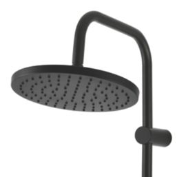 Swirl Rear-Fed Exposed Black Thermostatic Concentric Mixer Shower with ...