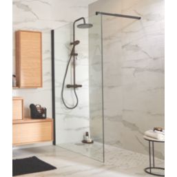 Swirl Rear-Fed Exposed Black Thermostatic Concentric Mixer Shower with ...