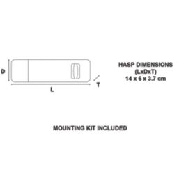 Master Lock Hasp & Staple Zinc-Plated Cast Steel 140mm - Screwfix
