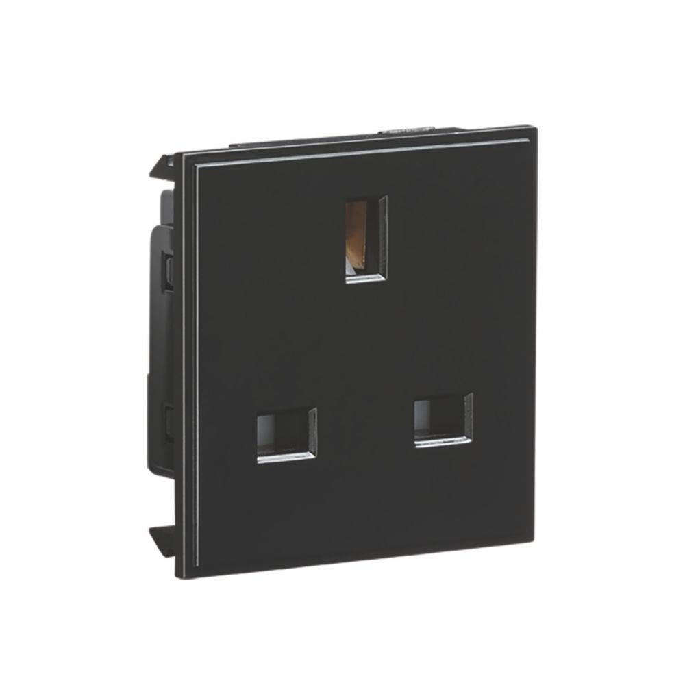 Knightsbridge 13A Unswitched Modular Socket Black - Screwfix