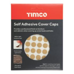 Timco 13mm 112 Pack Beech Screw Cover Stickers - Screwfix