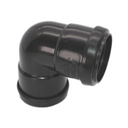 FloPlast Push-Fit Bend Black 90° 40mm - Screwfix