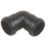 FloPlast Push-Fit Bend Black 90° 40mm - Screwfix