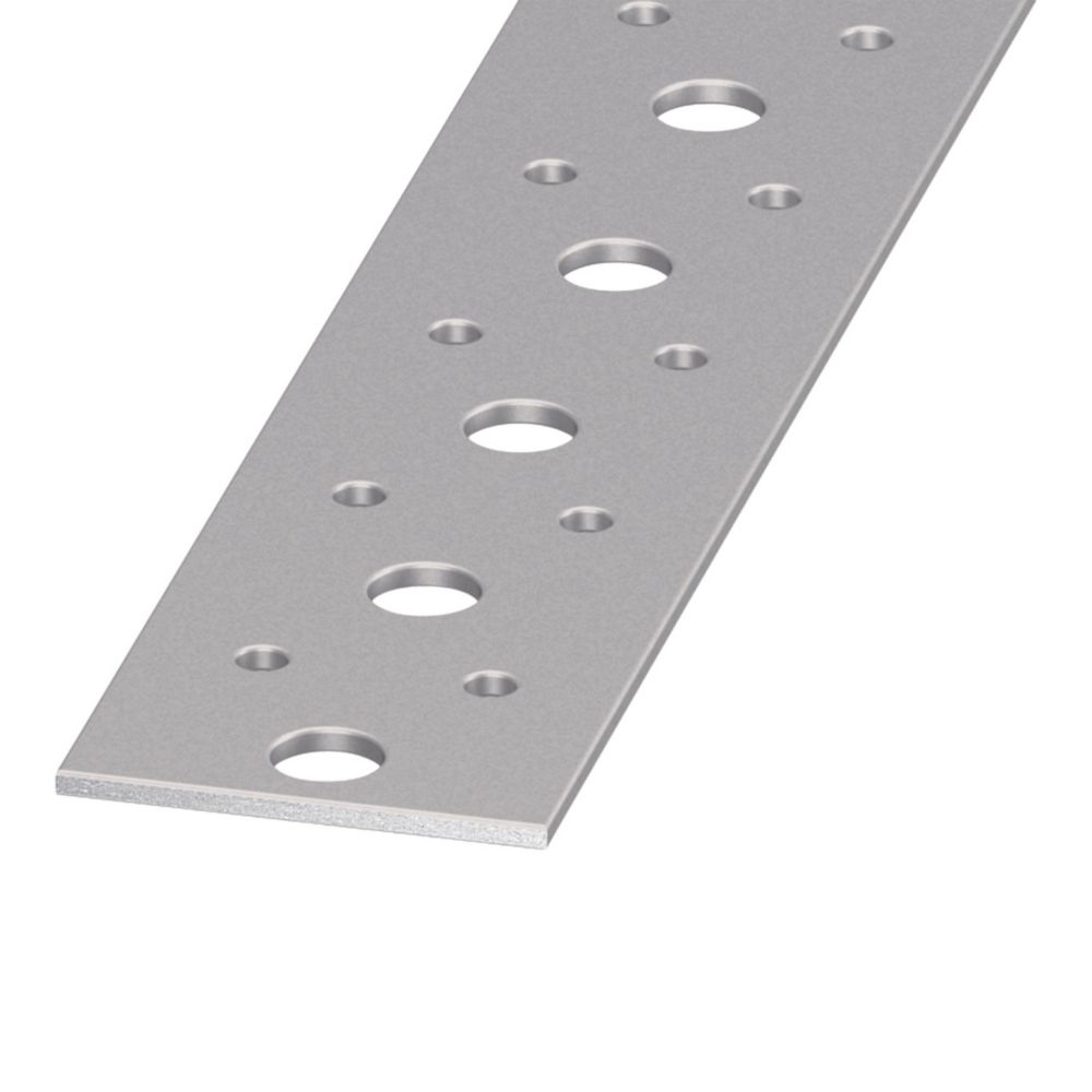 Essentials Silver Flat Profile 1m x 40mm x 2mm - Screwfix