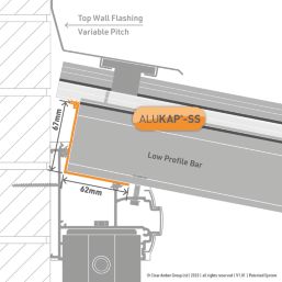 ALUKAP-SS White 0-100mm Low Profile Glazing Cap 2000mm x 88mm - Screwfix