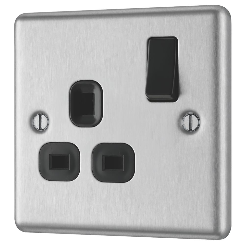 LAP Steel Plug Sockets | Switches & Sockets | Screwfix.com