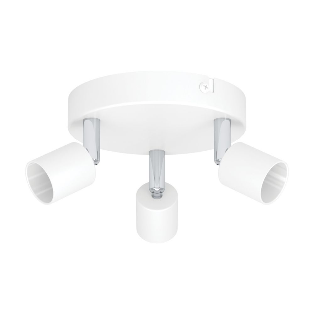 Eglo Stecci-E Round 3-Light Spotlight White - Screwfix