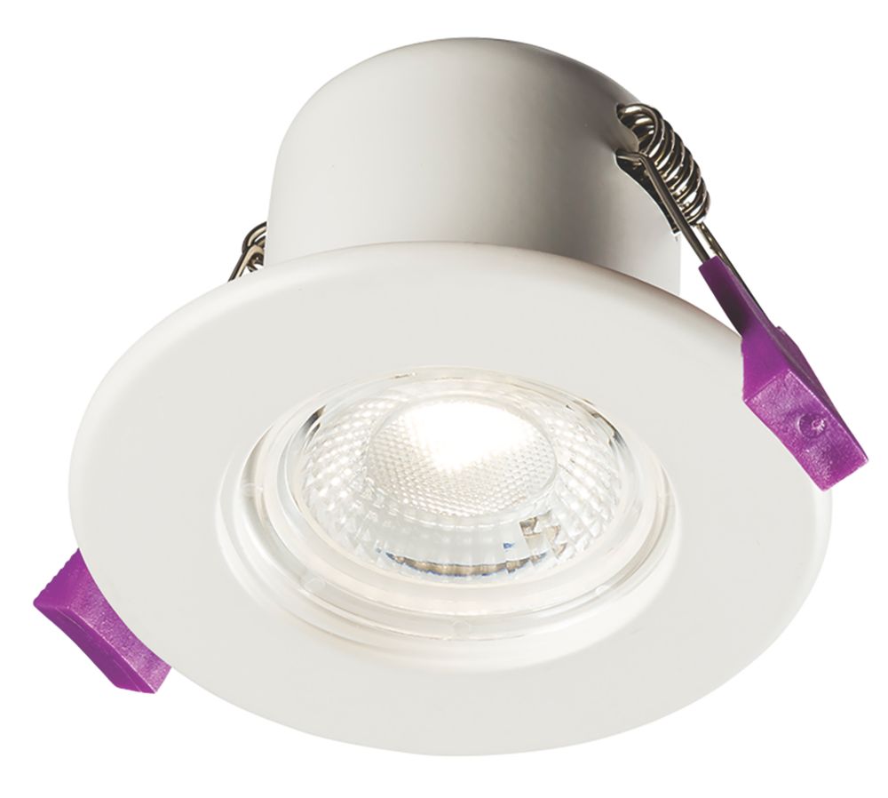 Knightsbridge CFR Fixed Fire Rated LED Downlight White 5W 675lm - Screwfix