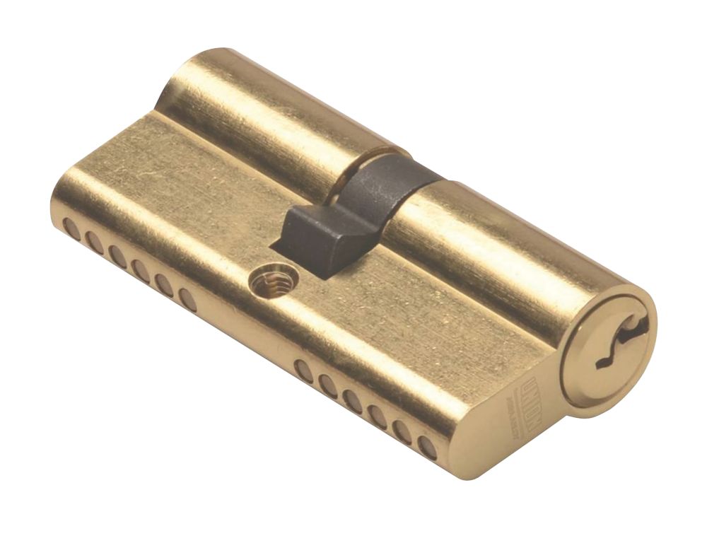 Union 6-Pin Euro Cylinder Lock 45-55 (100mm) Brass - Screwfix