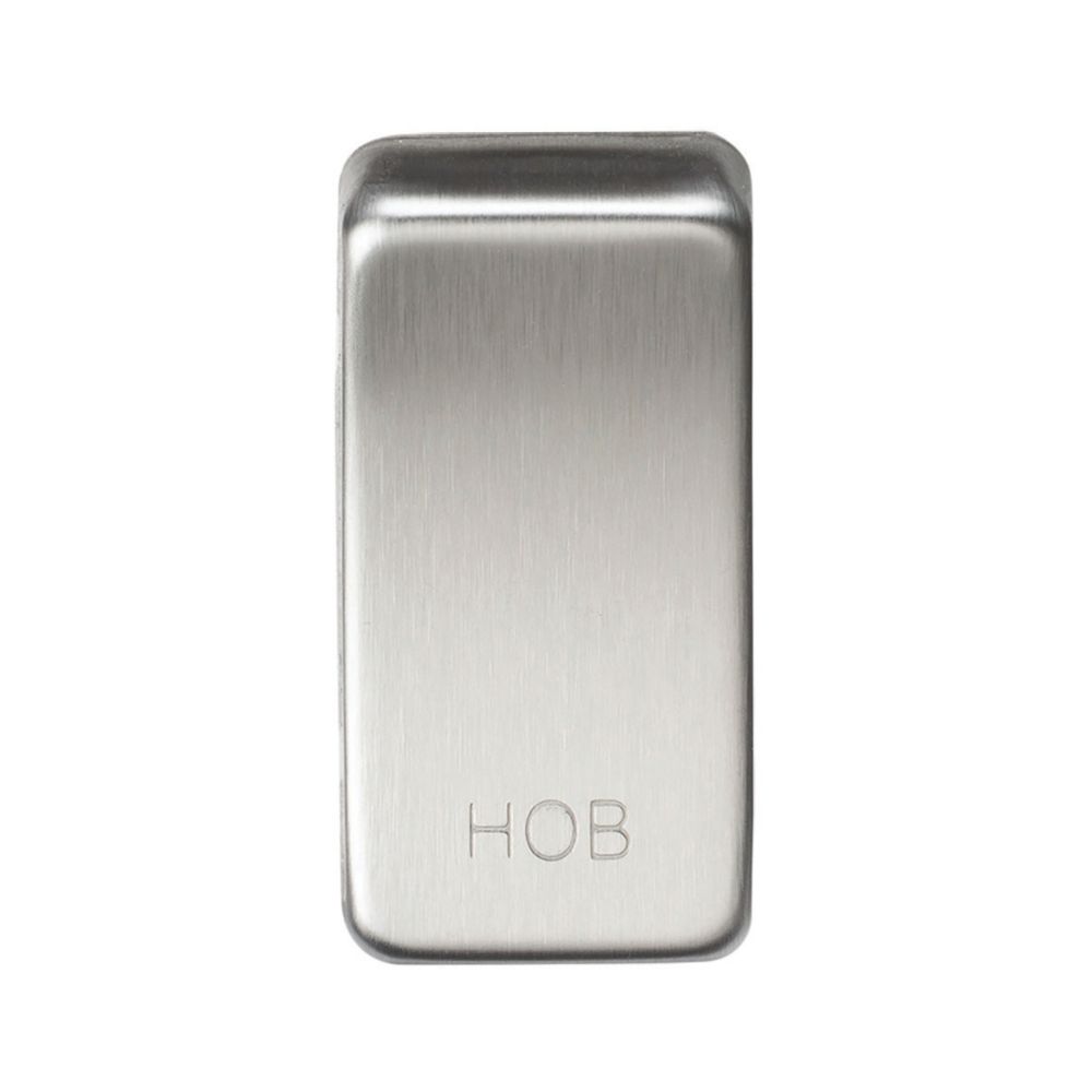 Knightsbridge 'HOB' Switch Cover Brushed Chrome - Screwfix