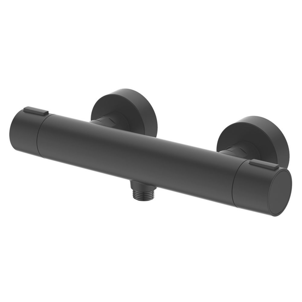 Ideal Standard Alu+ Exposed Single Outlet Thermostatic Silk Black Bar ...