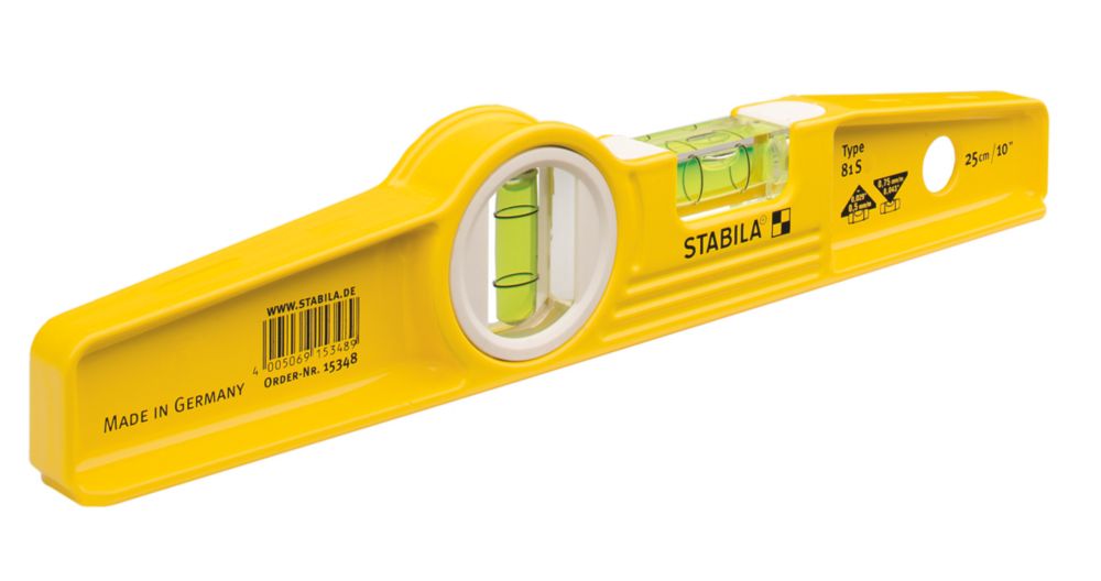 Stabila 81S Torpedo Spirit Level 10" (25cm) - Screwfix