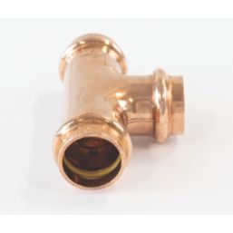 Conex Banninger B Press Gas Copper Press-Fit Equal Tees 22mm 10 Pack - Screwfix