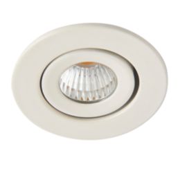Saxby Lalo Tilt Round LED Downlight Matt White 4W 240lm - Screwfix