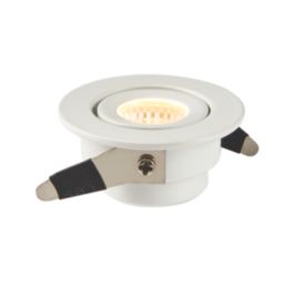 Saxby Lalo Tilt Round LED Downlight Matt White 4W 240lm - Screwfix