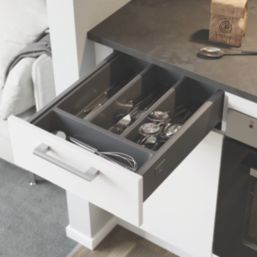 Essentials Soto Standard Drawer Box Matt Grey 400mm - Screwfix