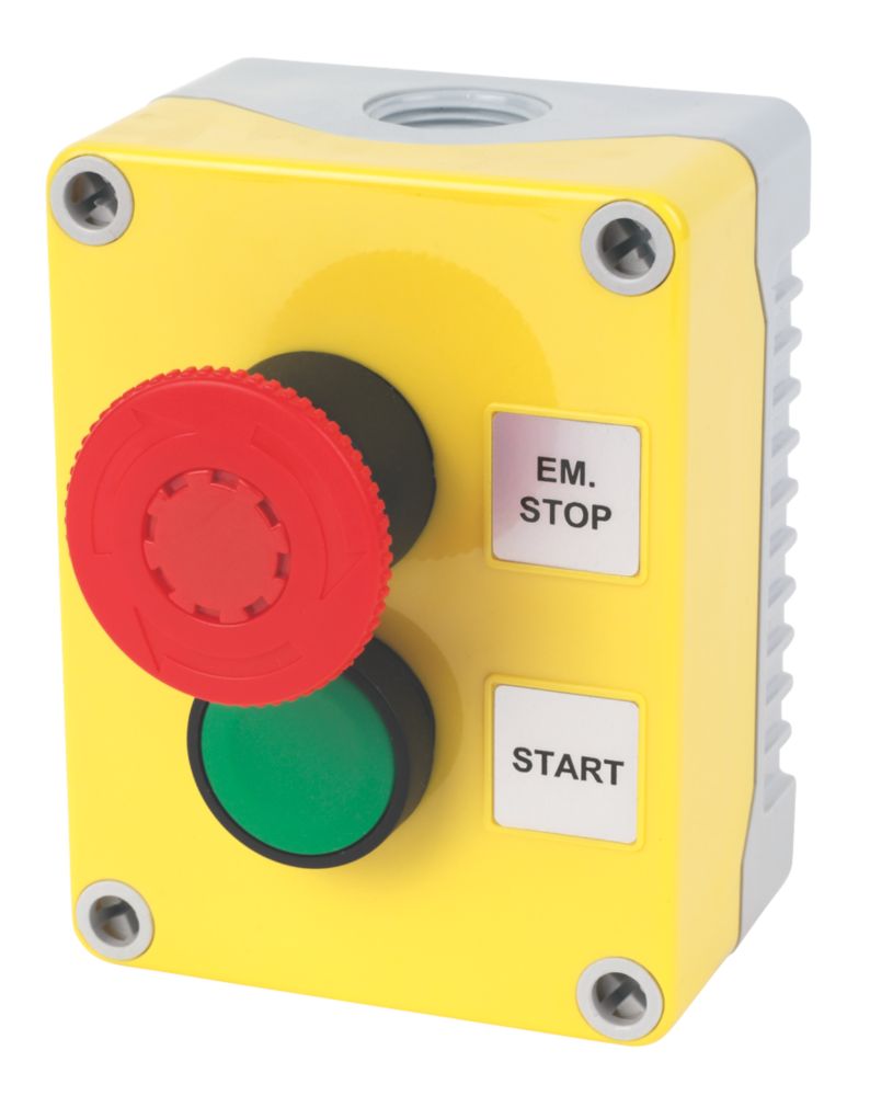 Hylec 1DE.02.01AG-SF Double Pole Flush & Mushroom Head Push-Button ...