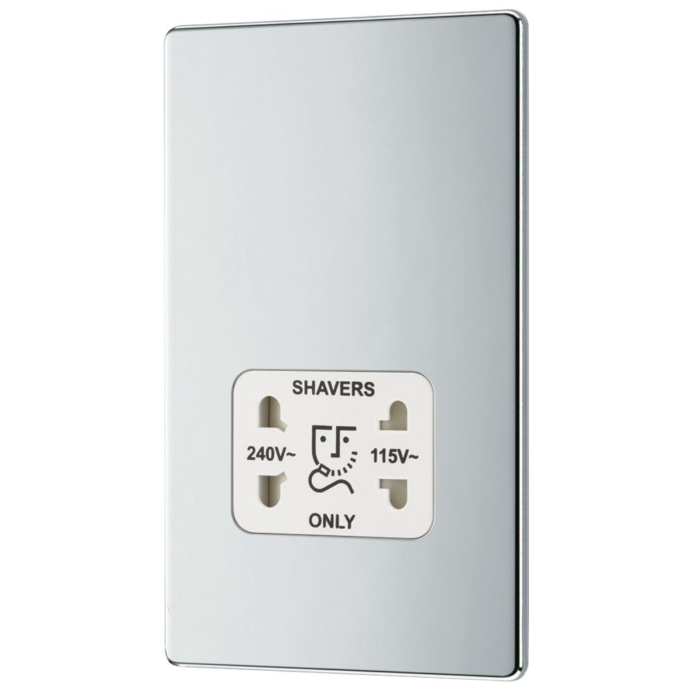 Chrome Double Sockets | Chrome 2 Gang Socket | Screwfix.com