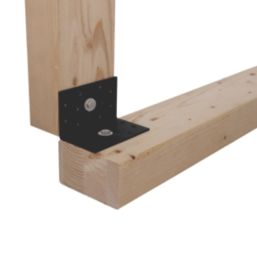 Magnodur Angle Brackets Black 50mm x 50mm x 40mm 10 Pack - Screwfix