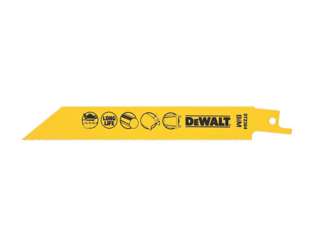 DEWALT DT2384-QZ Multi-Material Reciprocating Saw Blades 152mm 5 Pack ...