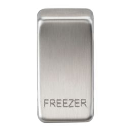Knightsbridge 'FREEZER' Switch Cover Brushed Chrome - Screwfix