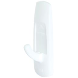 Command White Self-Adhesive Utility Hooks Medium 6 Pack - Screwfix