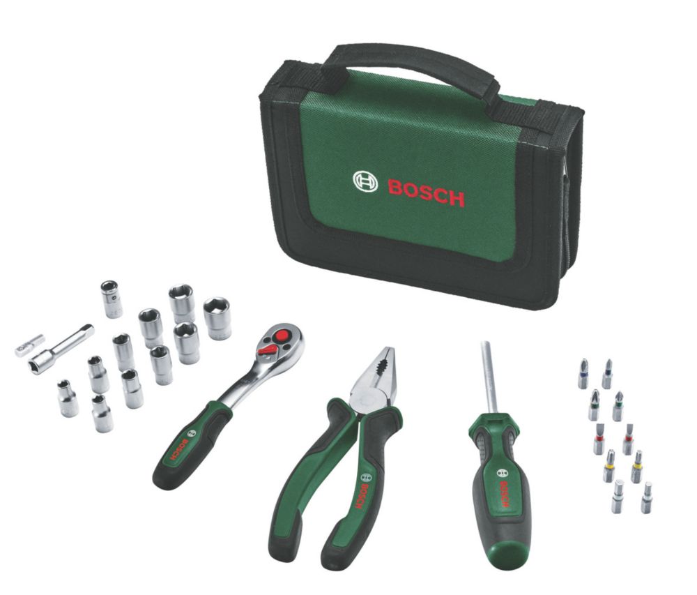 Bosch Mobility Mixed Hand Tools 26 Piece Set - Screwfix
