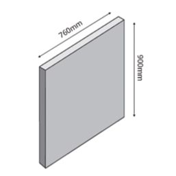 Maia Vulcano Splashback 760mm x 900mm x 10mm - Screwfix