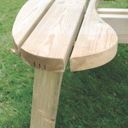 Forest Circular Garden Picnic Table 2070mm x 2070mm x 720mm - Screwfix