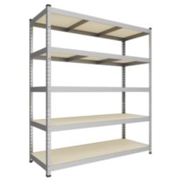 RB Boss Fastlok UDL/GALV 5-Tier Metal Garage Shelving Unit 1600mm x ...