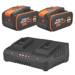 Worx WG737E 40V 2 x 4.0Ah Li-Ion PowerShare Pro Brushless Cordless 37cm ...