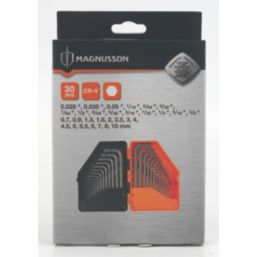 Magnusson Metric & Imperial Hex Key Set 30 Pieces - Screwfix
