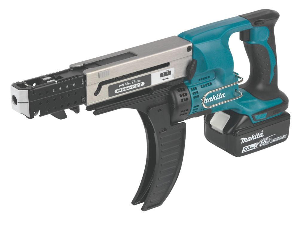 Refurb Makita DFR750RTE 18V 2 x 5.0Ah Li-Ion LXT Cordless Auto-Feed ...