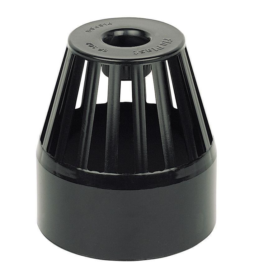 FloPlast Vent Terminal Black 110mm - Screwfix